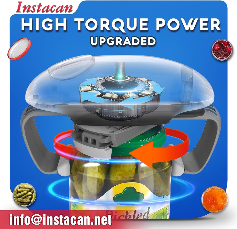 Higher Torque and One Touch Electric Jar Opener Easy Remove Almost Siz ...